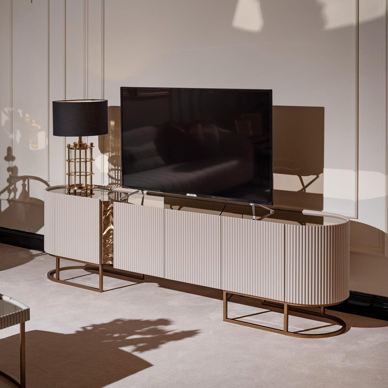 Lyon Sideboard Beige And Gold | Luxury Storage Solutions